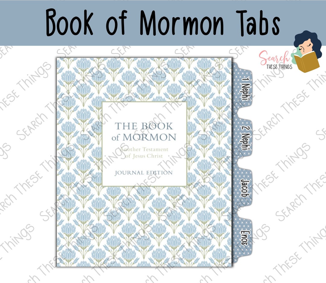 DIGITAL - Book of Mormon Tabs - Soft Blue - Etsy