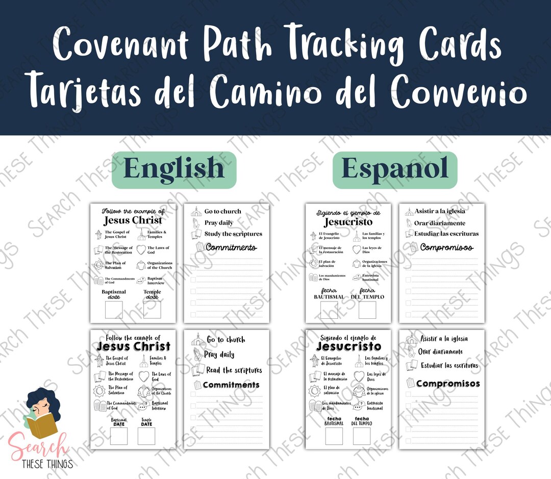 DIGITAL - Covenant Path Tracking Cards, Tarjetas Del Camino Del ...