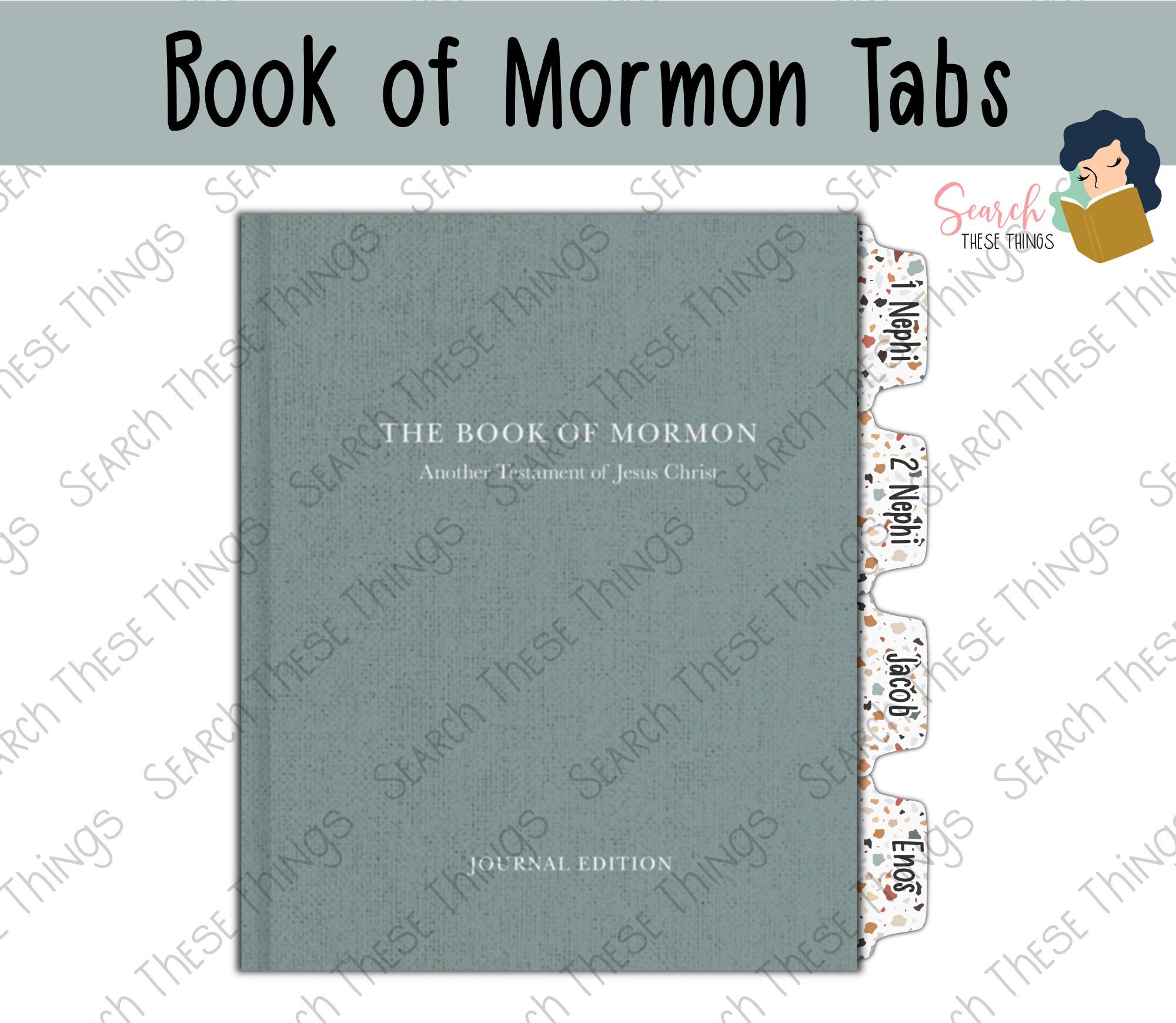 DIGITAL Book of Mormon Terrazzo Tabs - Etsy