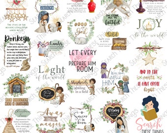 Christmas Nativity Kids Clipart Digital Art Set Commercial Use - Etsy