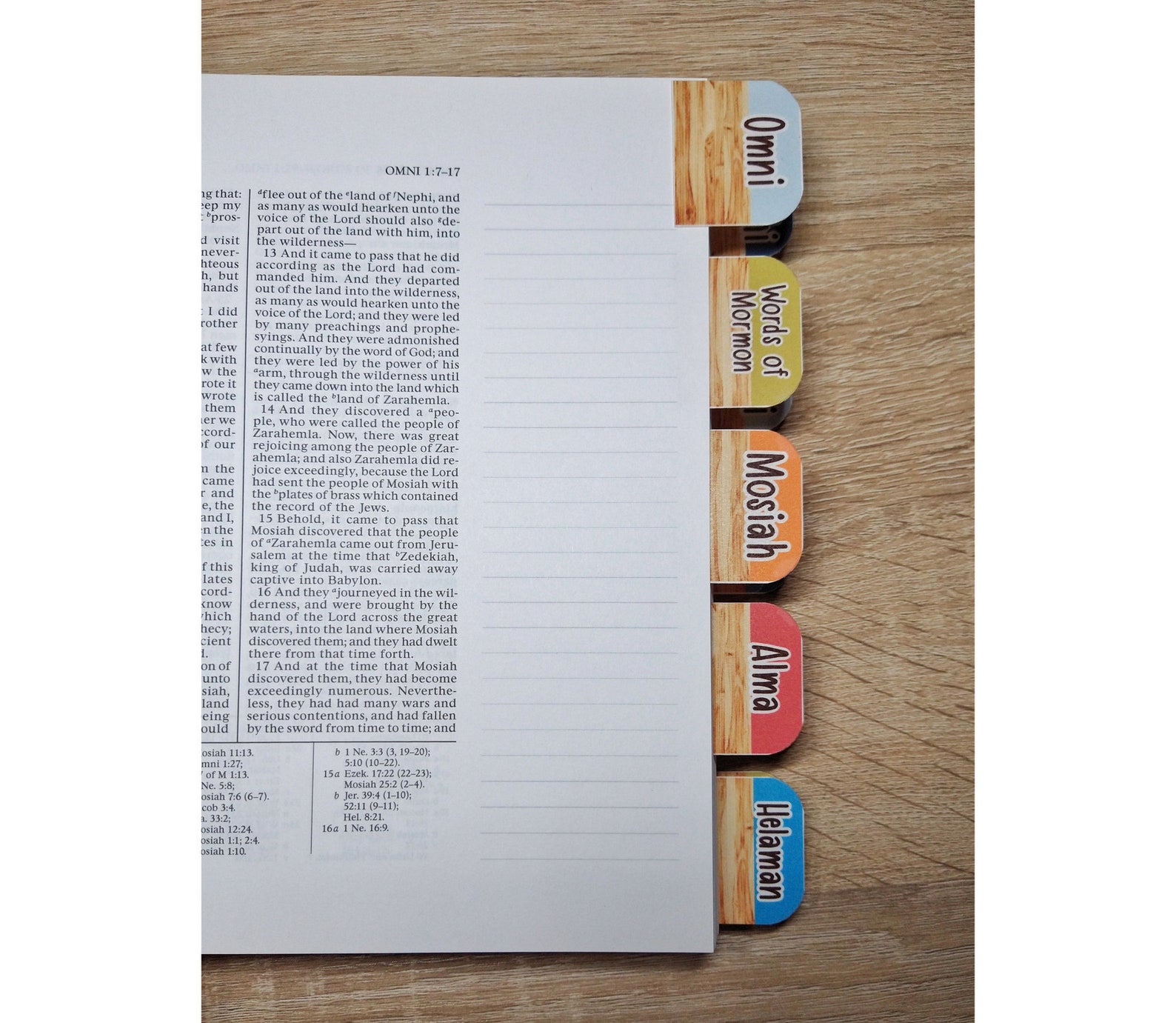 PHYSICAL Book of Mormon Tabs wood & Color Block - Etsy