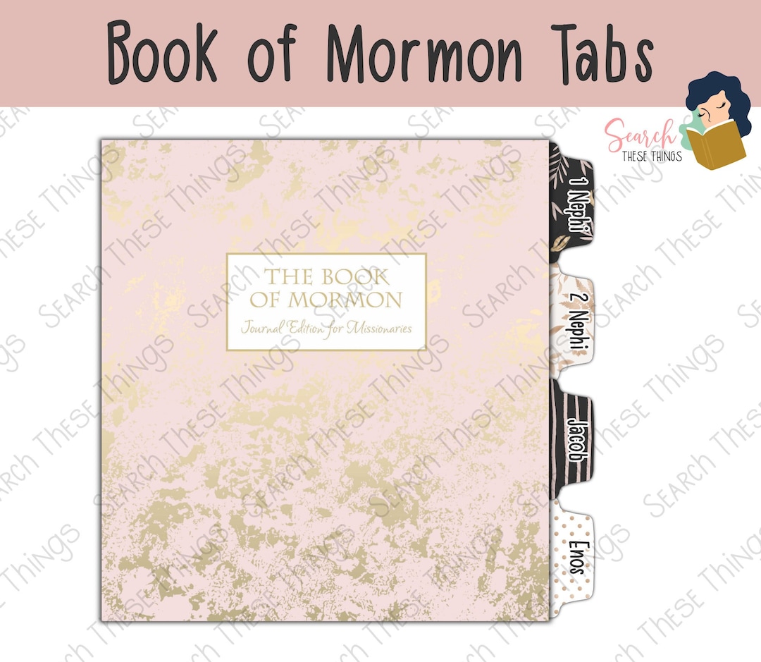 DIGITAL Book of Mormon Pink Tabs - Etsy