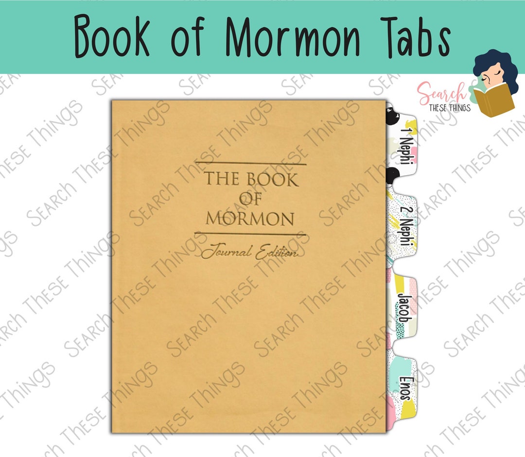 DIGITAL Book of Mormon Fun Pattern Tabs - Etsy