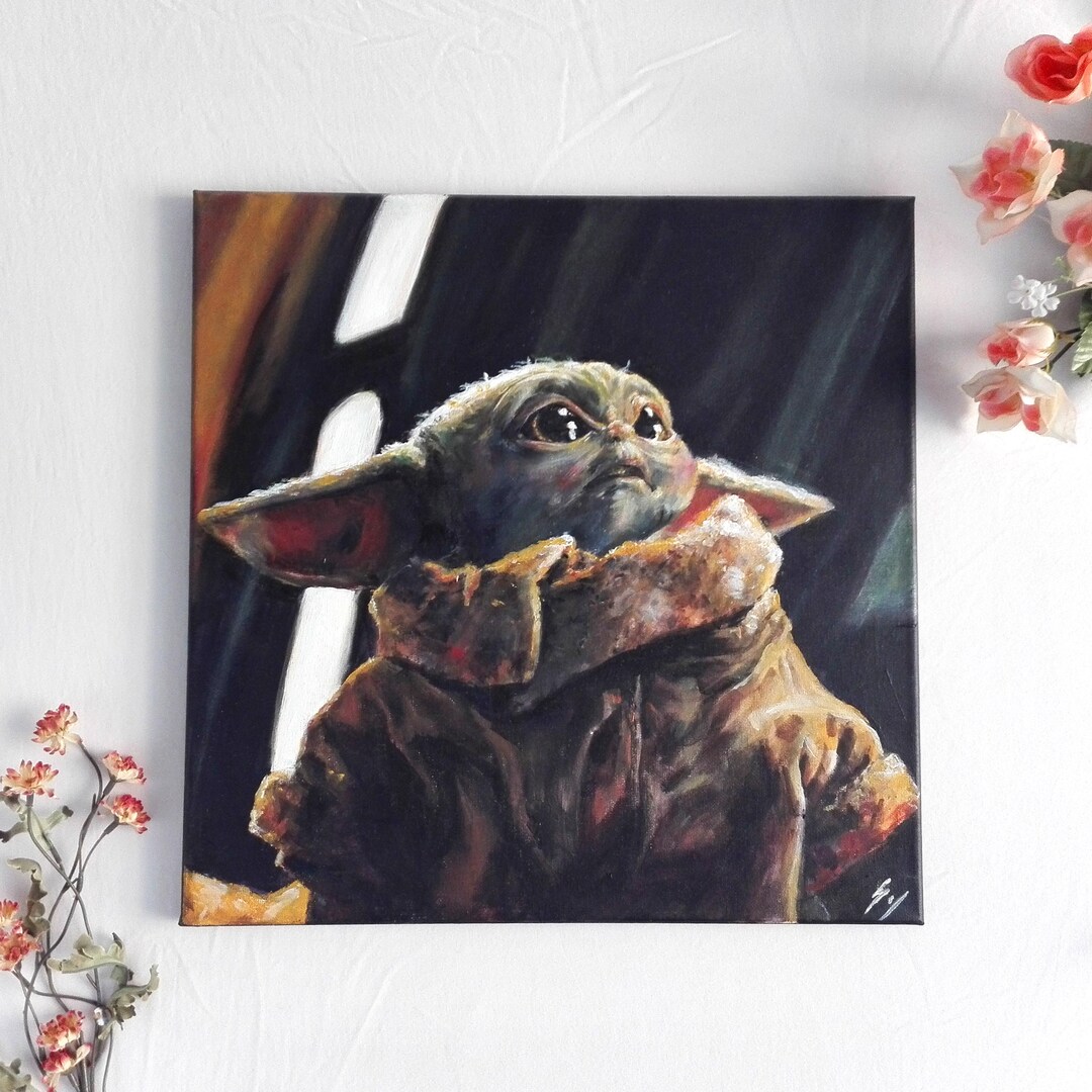Din Grogu Painting - Etsy