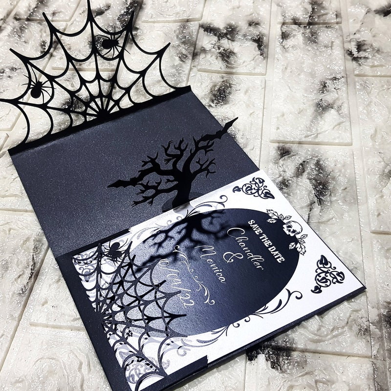 Spiderweb Wedding Invitations - Etsy