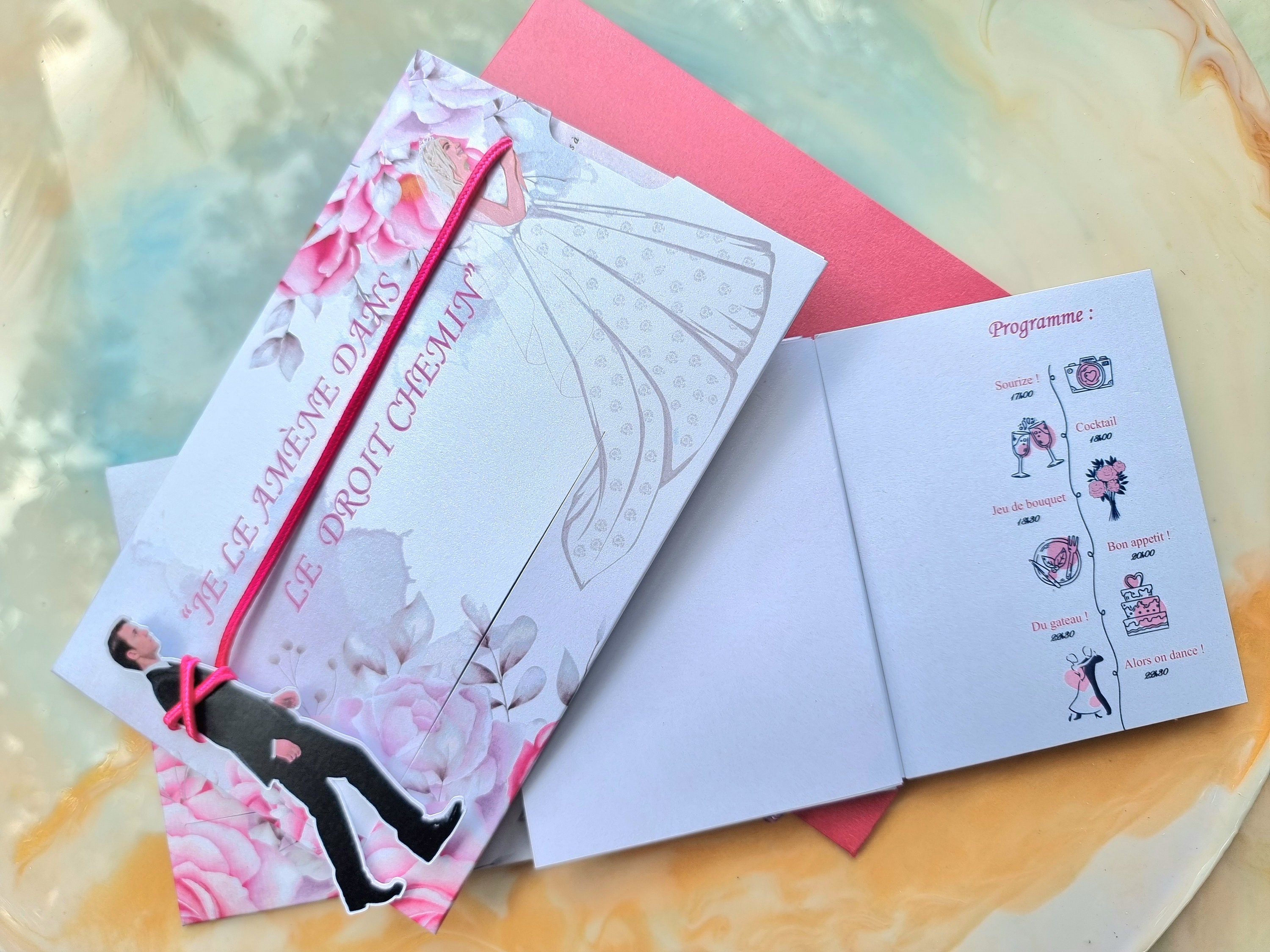 Babie Girl Theme Wedding Sliding Bride Wedding Invitation, Customize ...