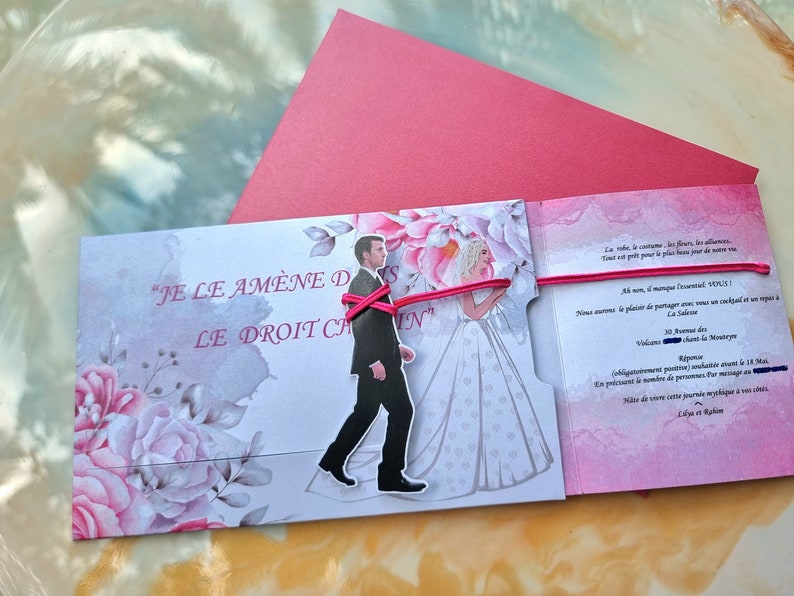 Babie Girl Theme Wedding Sliding Bride Wedding Invitation, Customize ...