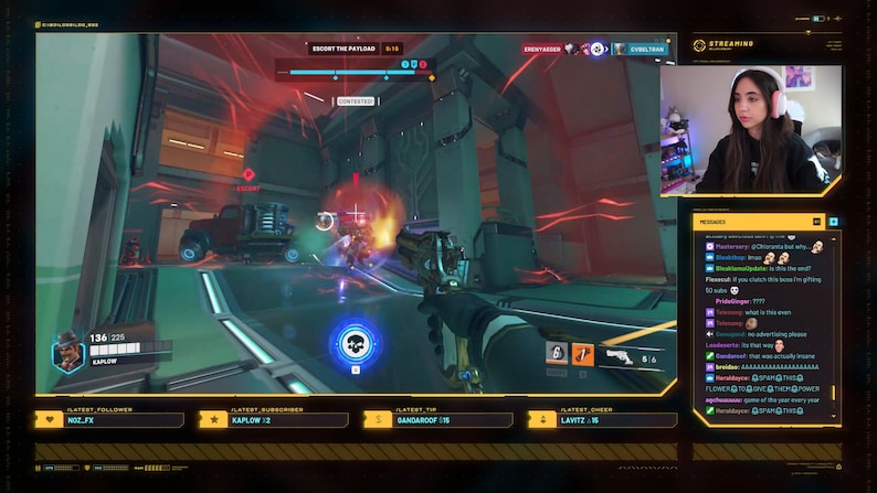 Cyberpunk Animated Twitch Stream Overlay Package YELLOW | Scenes ...