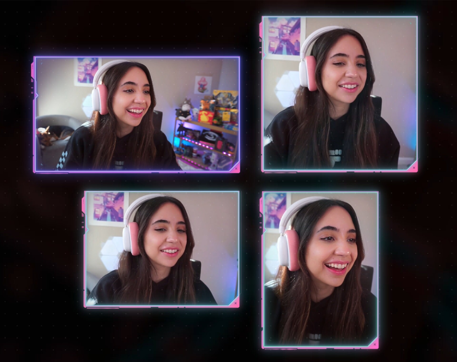 Cyberpunk Animated Webcam Frames | 16 Frames, 4 Colors X 4 Formats ...