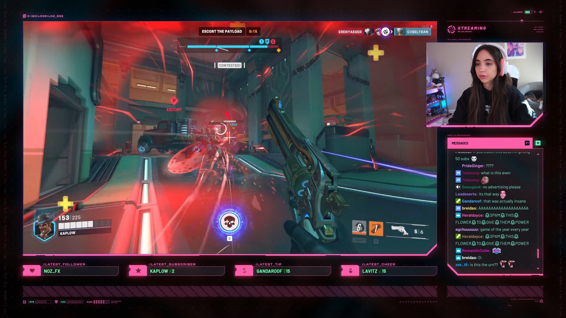 Cyberpunk Animated Twitch Stream Overlay Package PINK | Scenes, Alerts ...