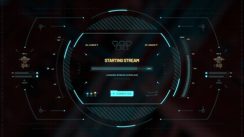 Cyberpunk Animated Twitch Stream Overlay Package BLUE | Scenes, Alerts ...