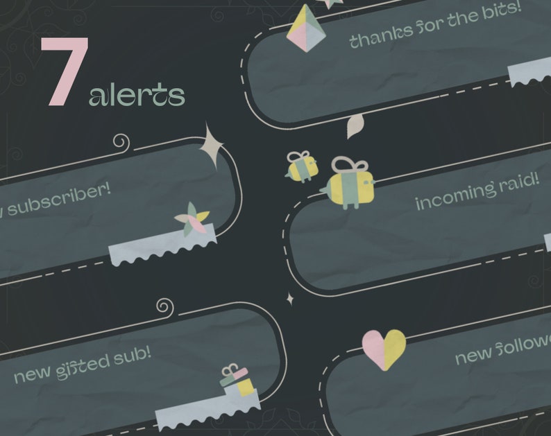 Papercraft Animated Stream Alerts Package | 7 Alerts | Cute, Cozy ...