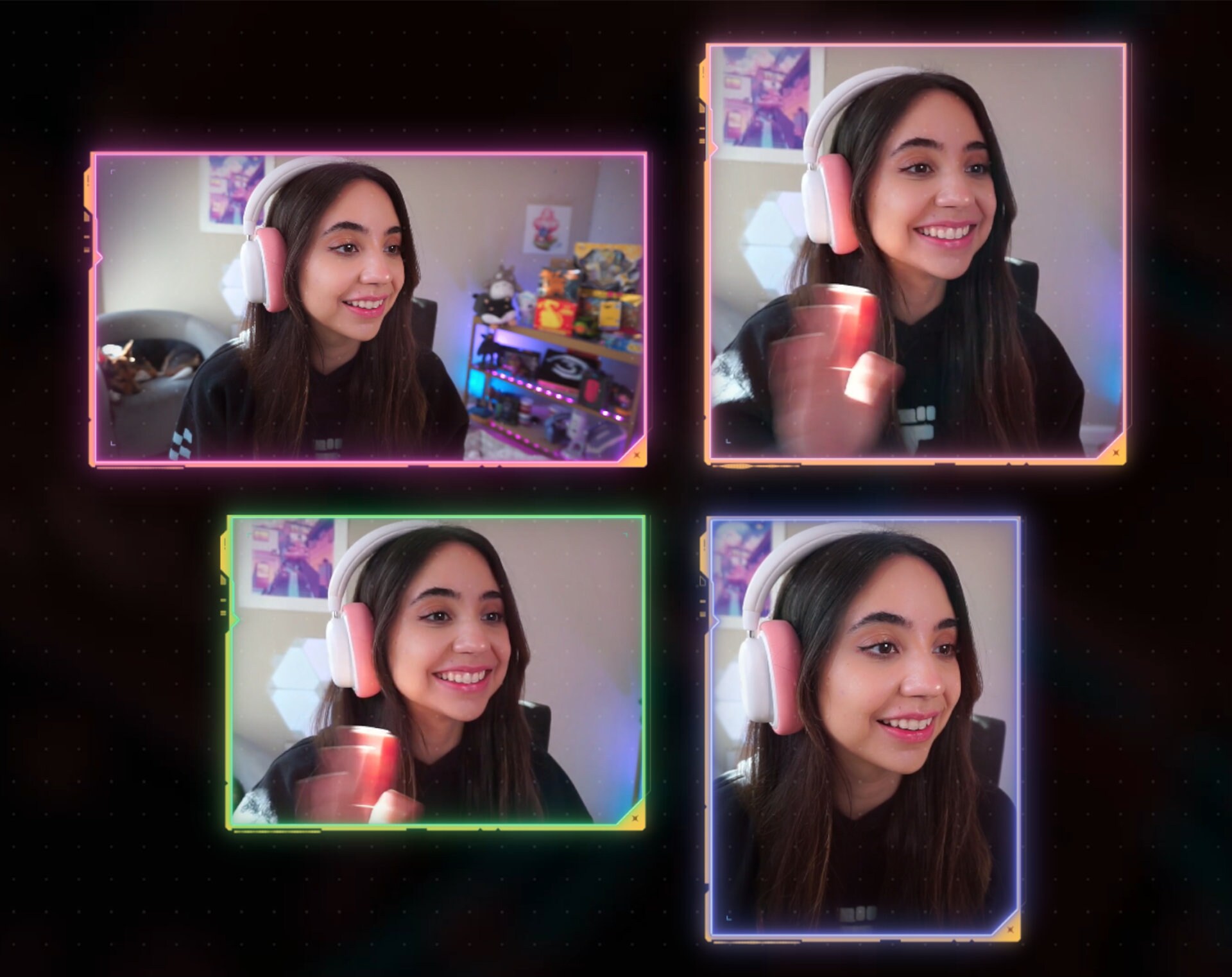 Cyberpunk Animated Webcam Frames | 16 Frames, 4 Colors X 4 Formats ...