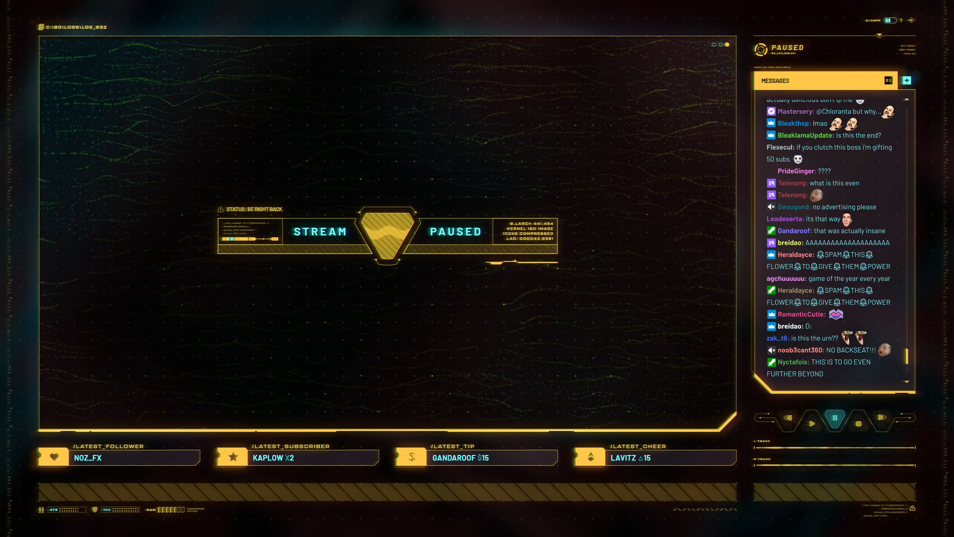Cyberpunk Animated Twitch Stream Overlay Package YELLOW Scenes, Alerts ...