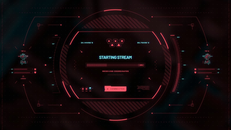 Cyberpunk Animated Twitch Stream Overlay Package RED | Scenes, Alerts ...