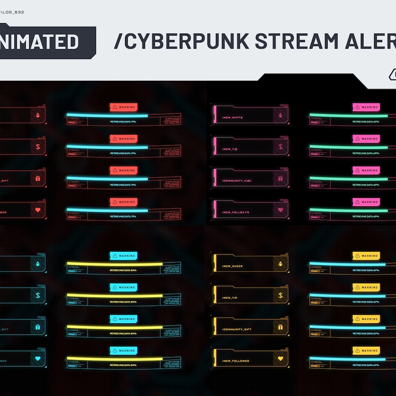Cyberpunk Twitch Overlay Pack - Etsy