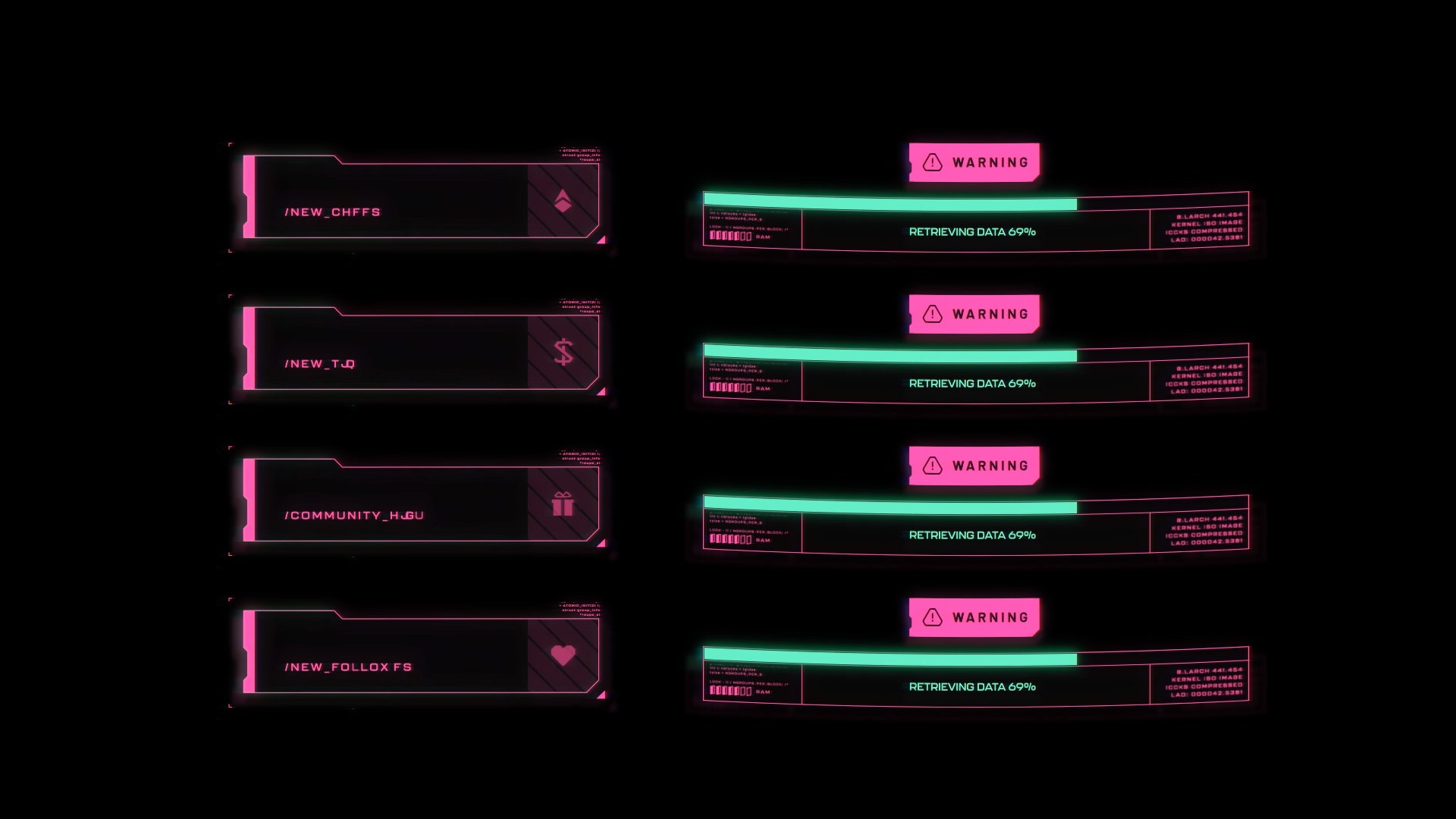 Cyberpunk Animated Twitch Stream Overlay Package PINK - Etsy