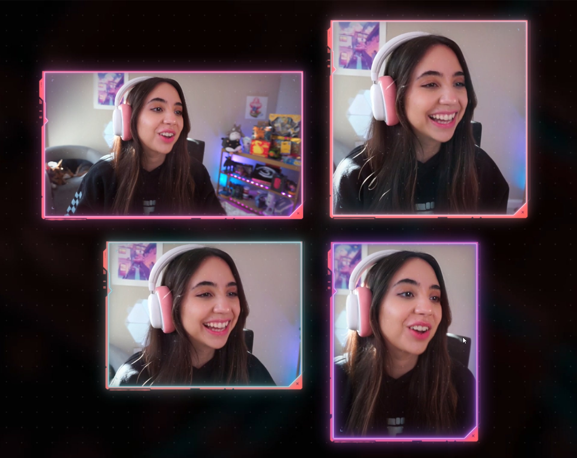 Cyberpunk Animated Webcam Frames | 16 Frames, 4 Colors X 4 Formats ...