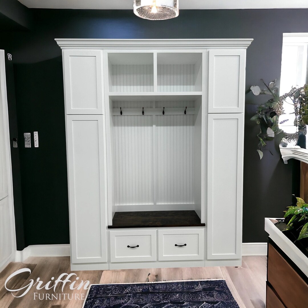 OKLAHOMA Hall's Bench-equipped Tree Storage Unit - Etsy