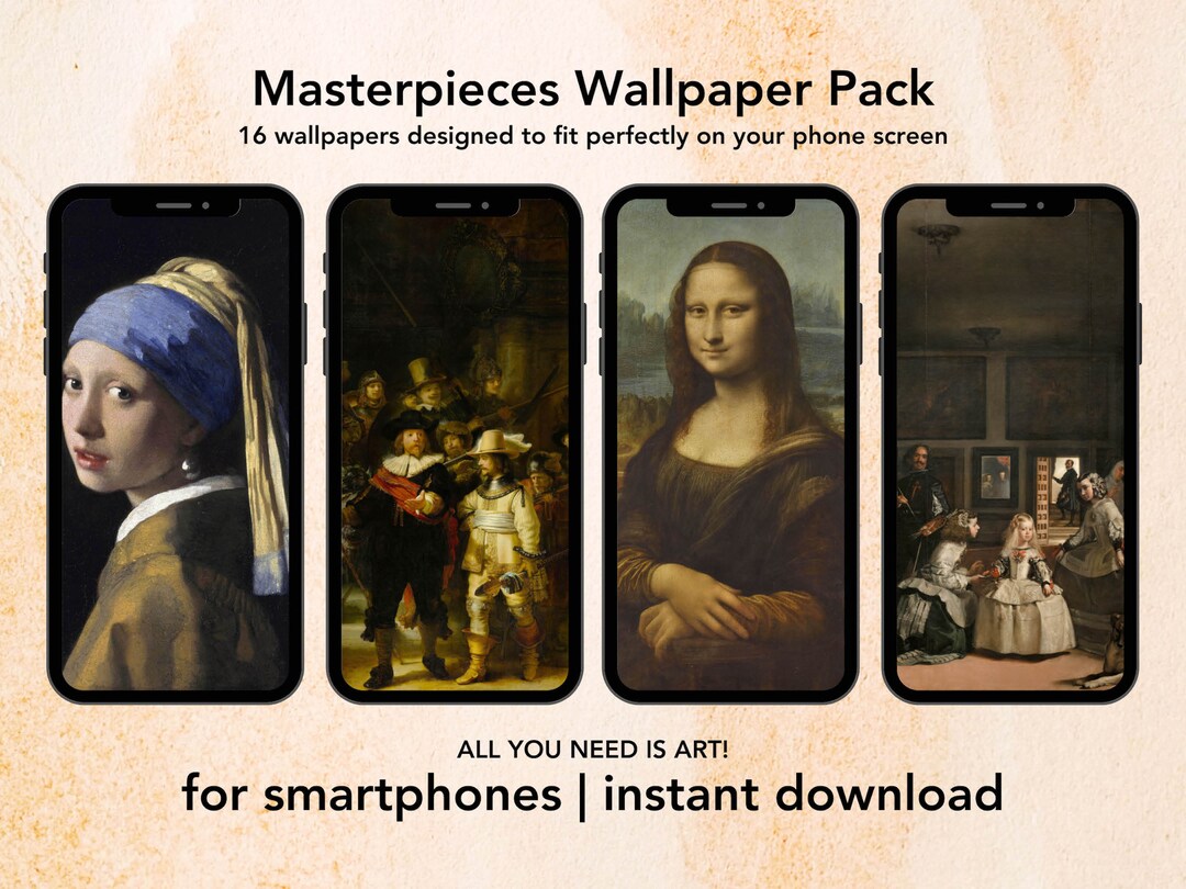 16 X Masterpieces Wallpapers for iPhone and Android | Instant Digital ...