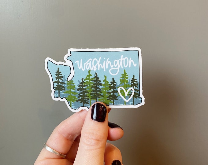 Washington Sticker | Washington State Decal | WA Laptop Sticker | WA ...