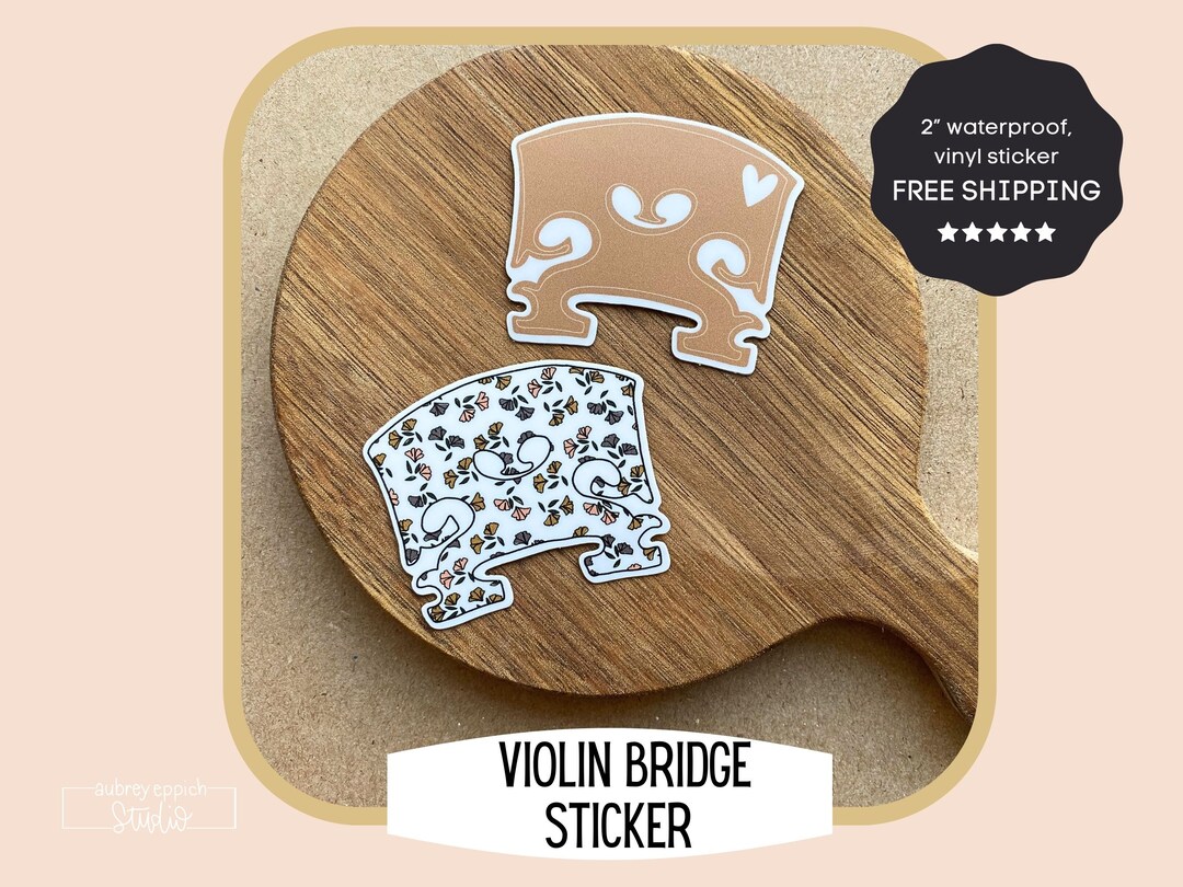 Violin Bridge Sticker | Viola Bridge Sticker | Violin Decal | Violinist ...