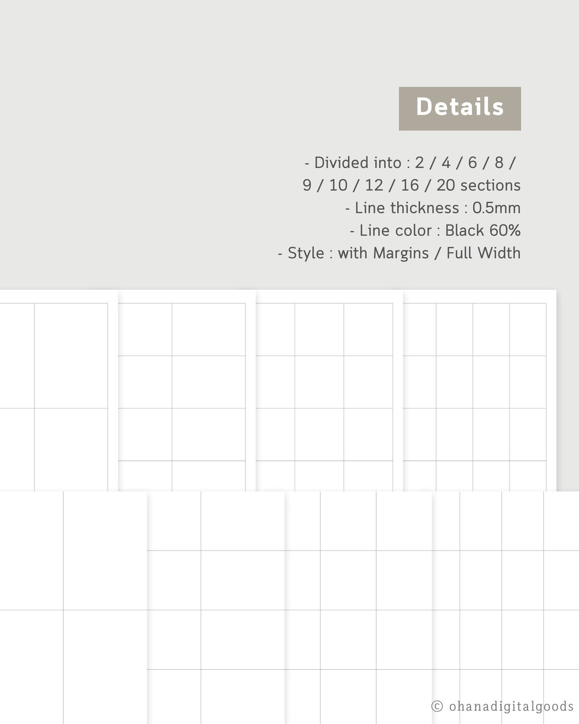 Split Page Note Paper 10 Types Idea Brainstorming Note Printable ...