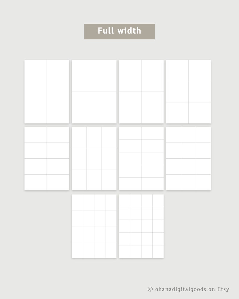 Split Page Note Paper | 10 Types | Idea Brainstorming Note | Printable ...