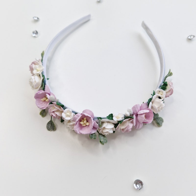 Purple Headband Flower - Etsy UK