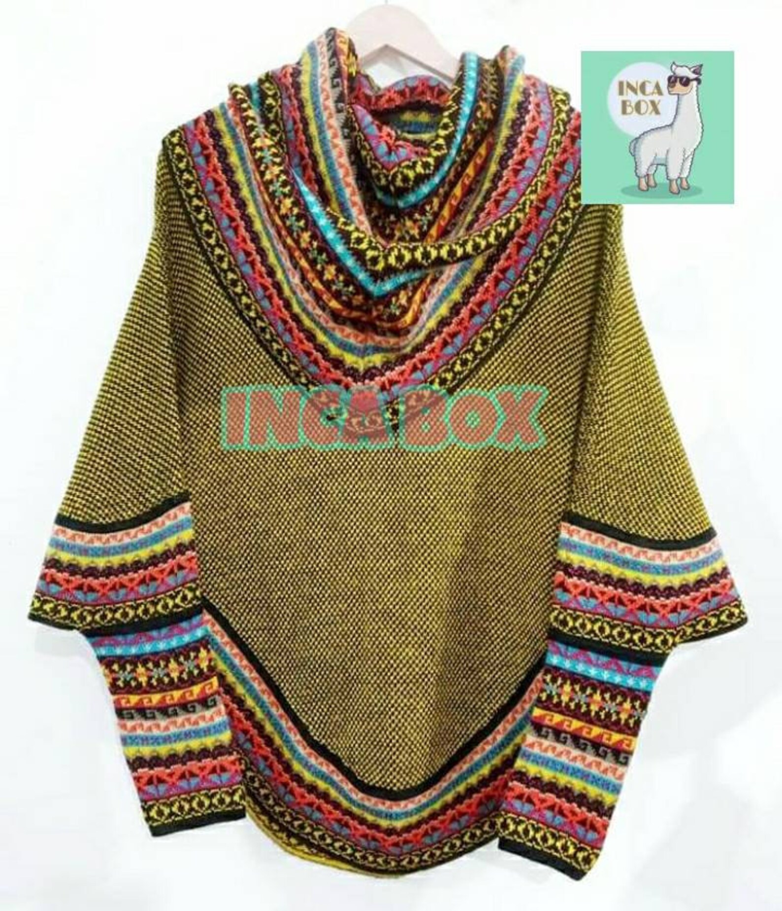Peruvian Alpaca Poncho Shaman Alpaca Wool Peruvian Etsy