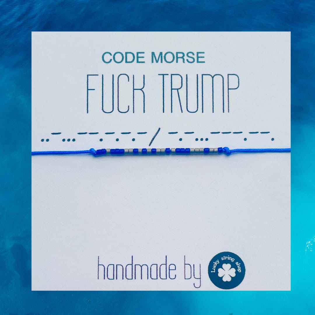Fuck Trump Morse Code Bracelet, Activist Bracelet, Friendship Bracelet, Best Friend Gift, Anti ...