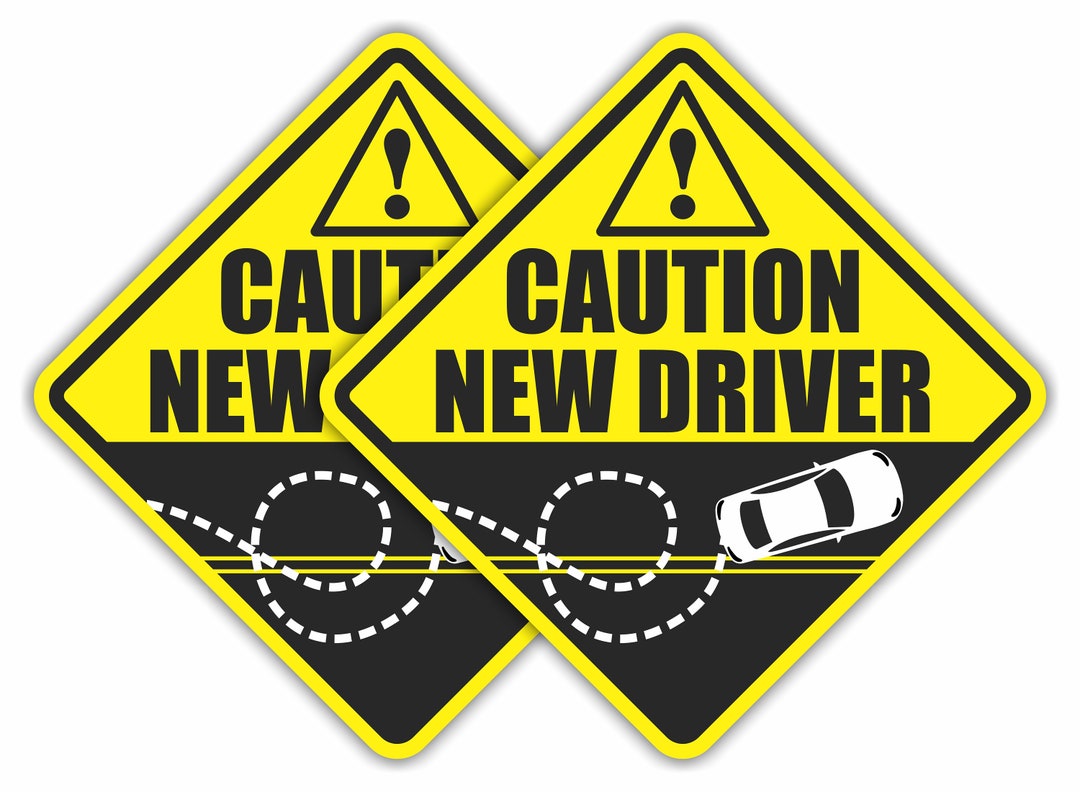 Caution New Driver Funny Prank Car Magnet Sign Gag Gift for Young Women ...