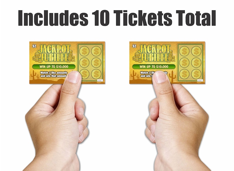 10 Prank Gag Fake Lottery Ticket All Same Design Scratch off | Etsy