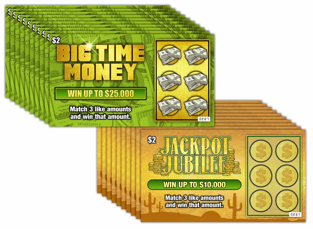 Funny Prank Gag Fake Lottery Tickets, Jackpot Jubilee, Big Time Money ...