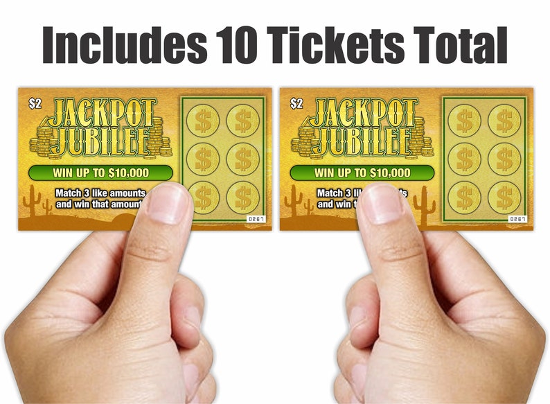 10 Prank Gag Fake Lottery Ticket, All Same Design Scratch off Cards ...