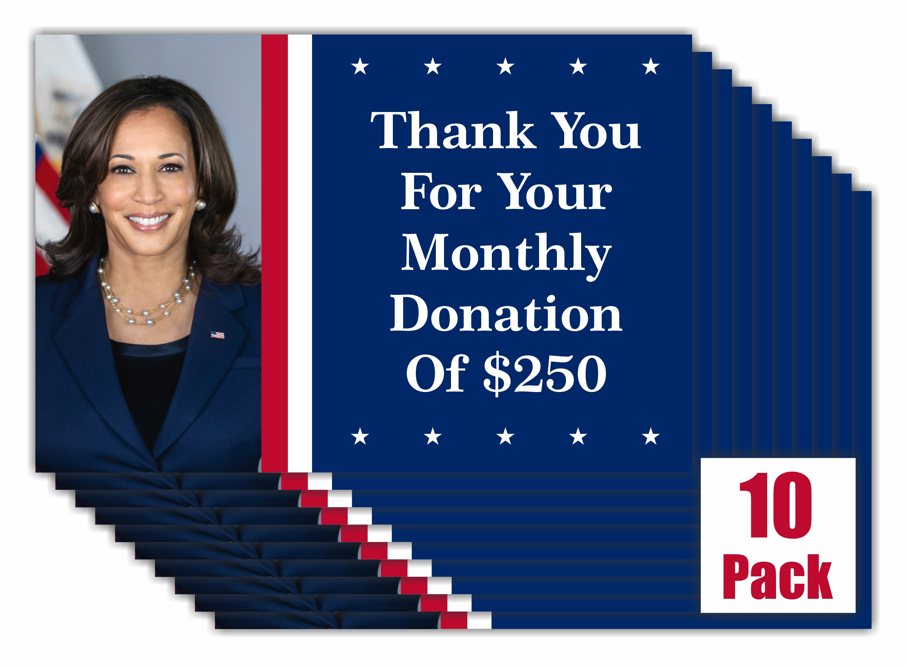 10 Pack Prank Postcard Kamala Harris Donation Funny Practical Joke ...