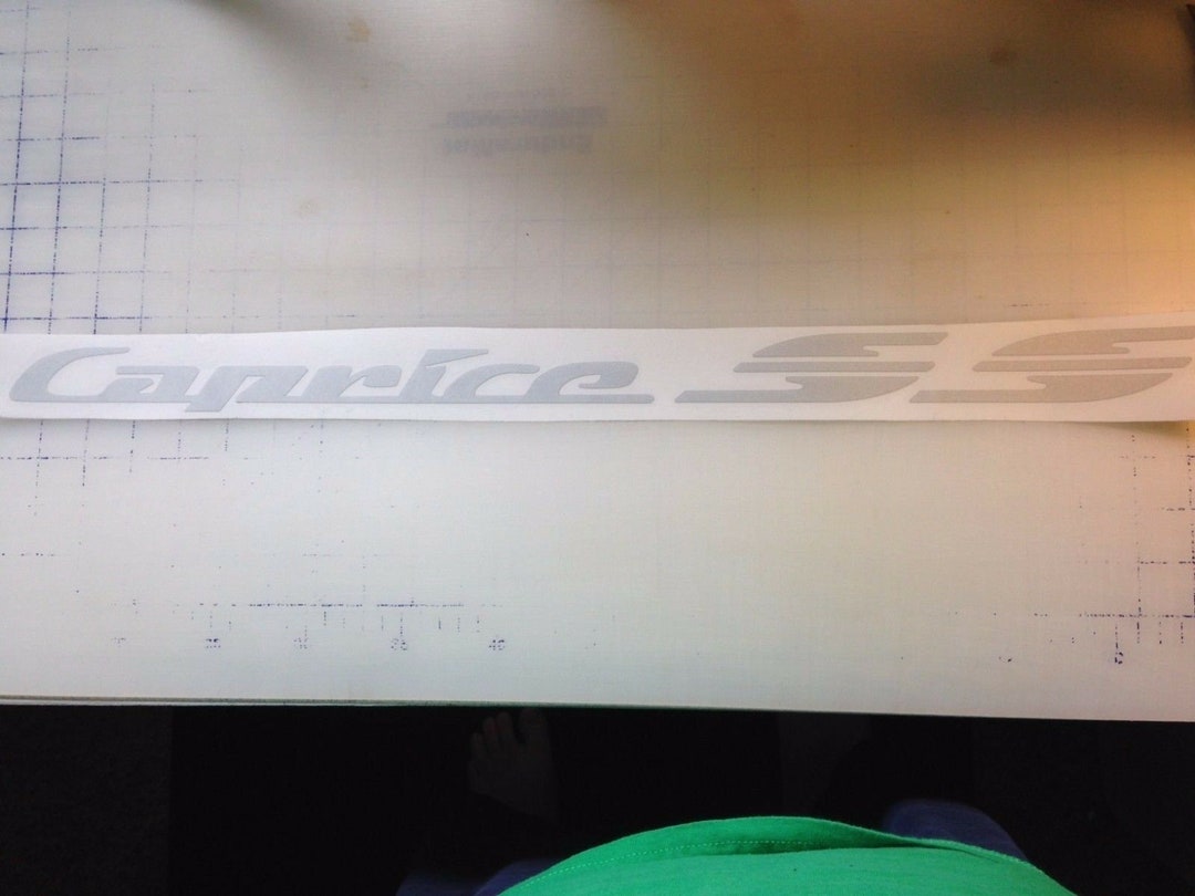 91 92 93 94 95 96 Caprice SS Side Script Air Dam Decal Premium Chrome ...