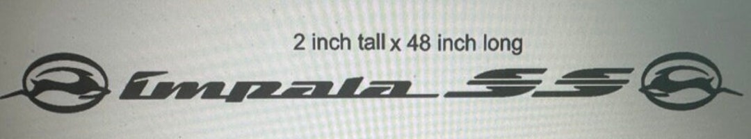 94 95 96 Impala SS Side Script Air Dam Decal Premium Chrome Reflective ...