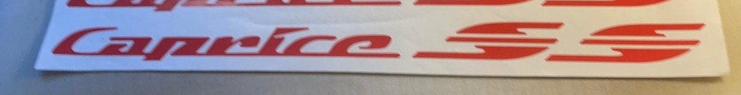 91 92 93 94 95 96 Caprice SS Side Script Air Dam Decal Plain Colors ...