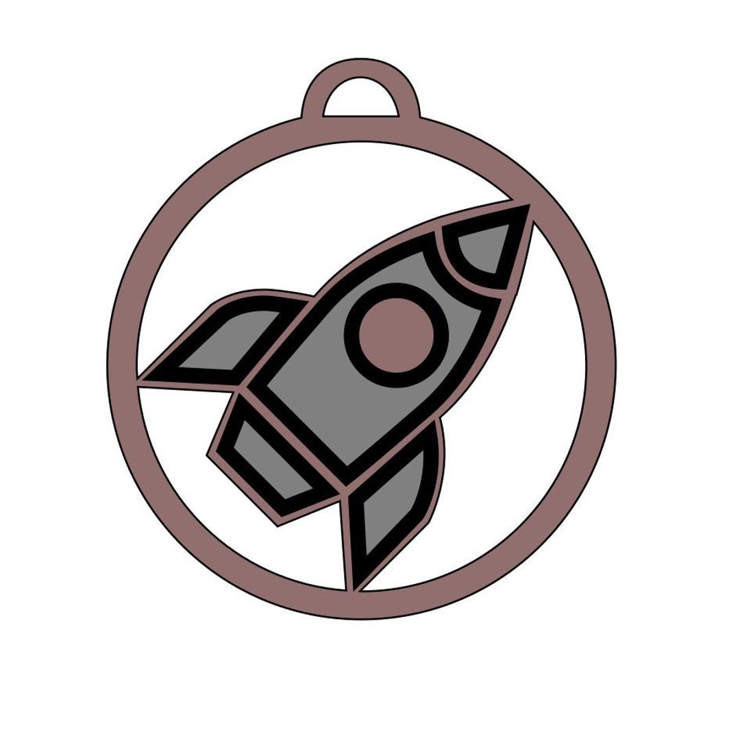 Rocketship Ornament SVG File - Etsy