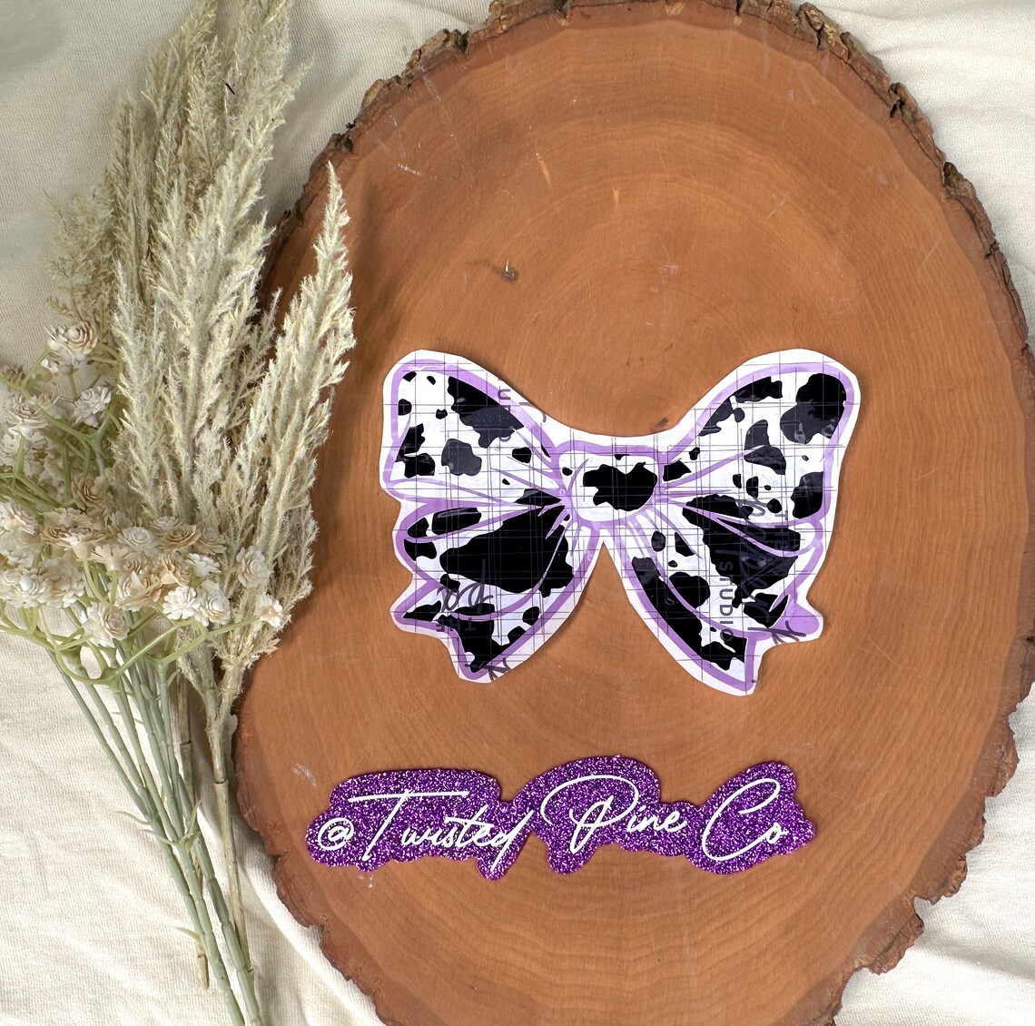 Cow Print Coquette Bow Decal for Car Cow Print - Etsy