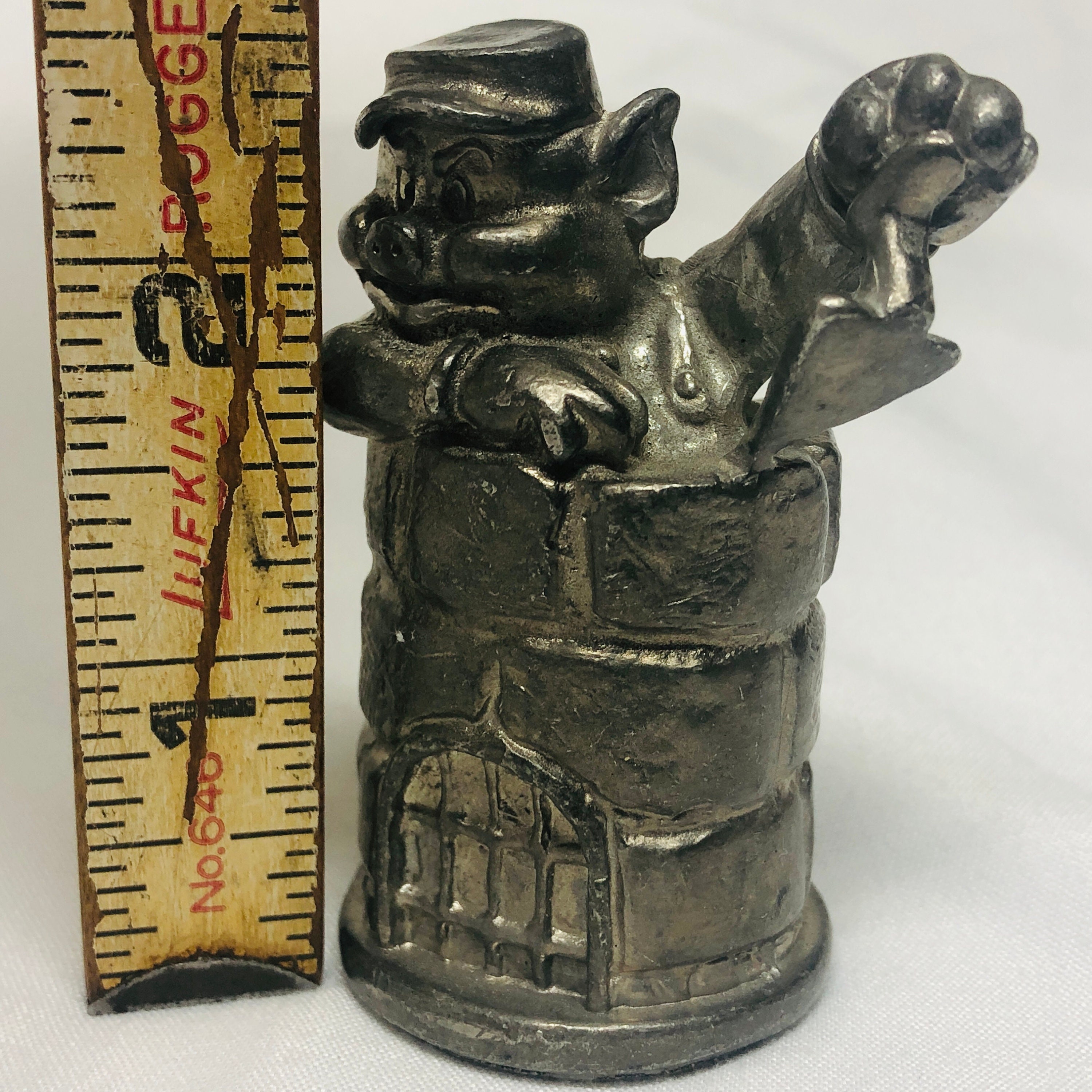 Vintage Disney Pewter Chess Piece Pig From the Three Little Pigs - Etsy