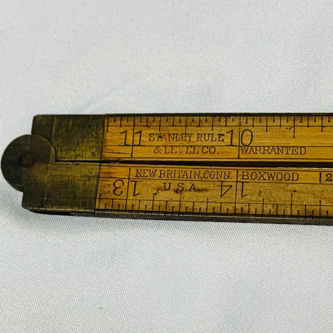 Stanley Rule & Level Company - Boxwood Folding Ruler With Brass Ends - Etsy