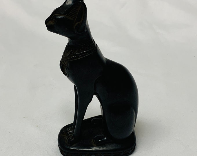 Egyptian Black Bastet Bast Cat Figurine Sculpture - Etsy