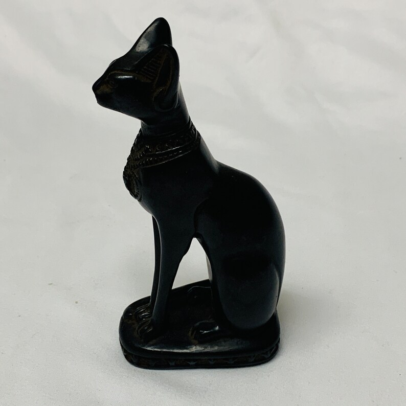 Egyptian Black Bastet Bast Cat Figurine Sculpture - Etsy