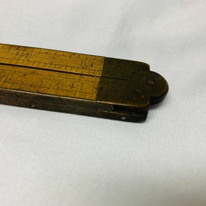 Stanley Rule & Level Company - Boxwood Folding Ruler With Brass Ends - Etsy