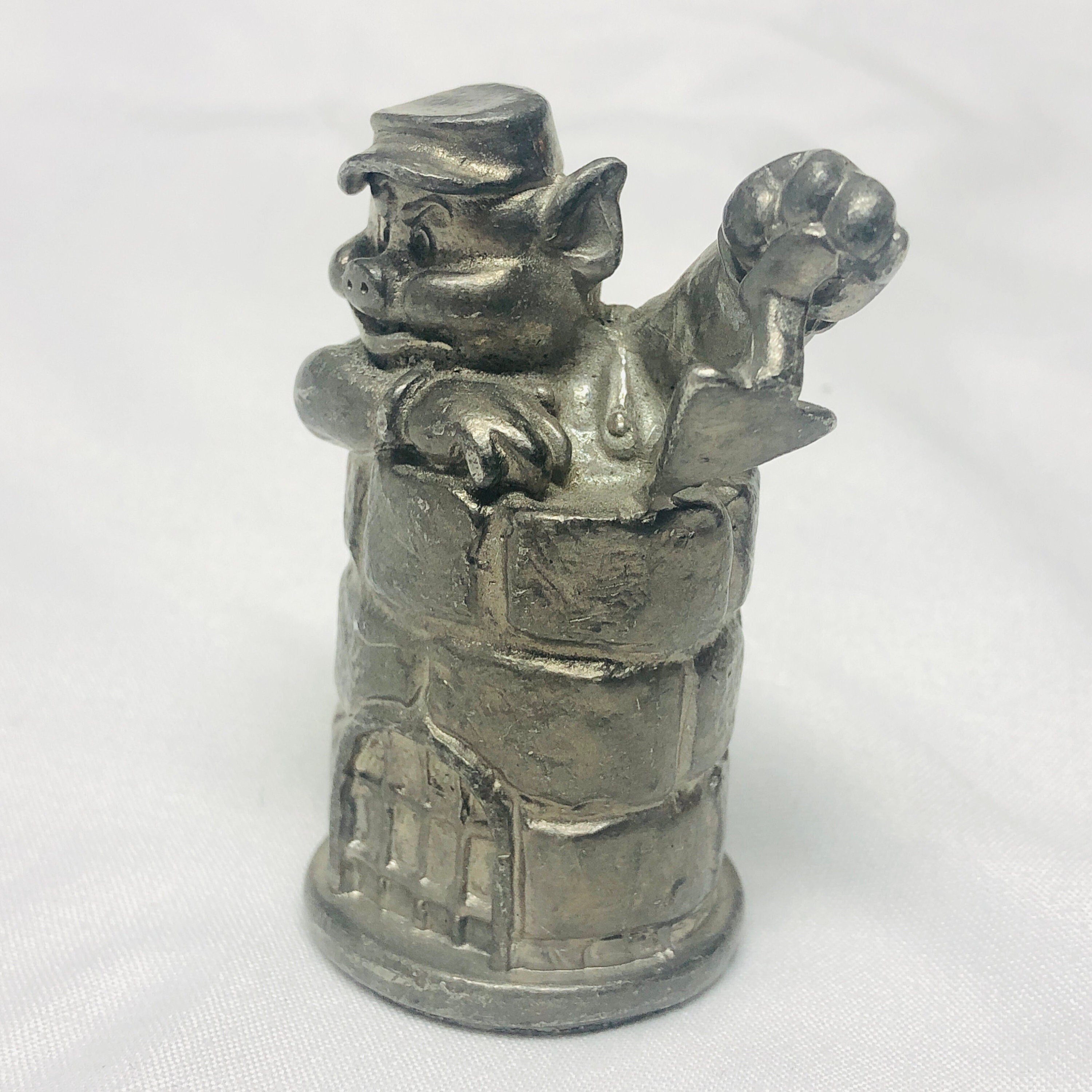 Vintage Disney Pewter Chess Piece Pig From the Three Little Pigs - Etsy