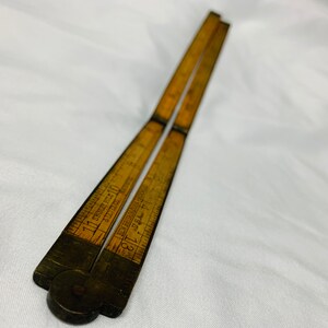 Stanley Rule & Level Company - Boxwood Folding Ruler With Brass Ends - Etsy