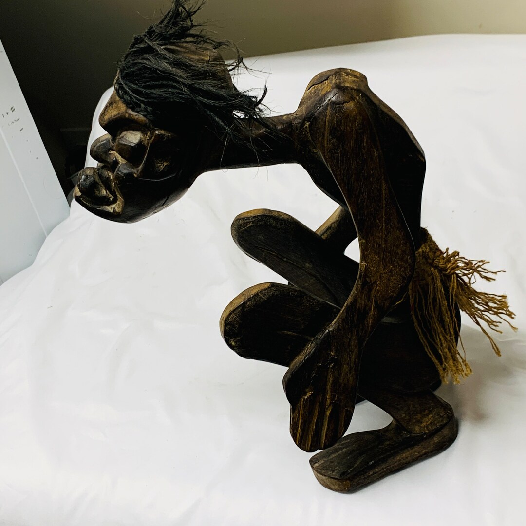 Warrior Chief Tiki Wood Carving Handcarved Sculpture - Etsy