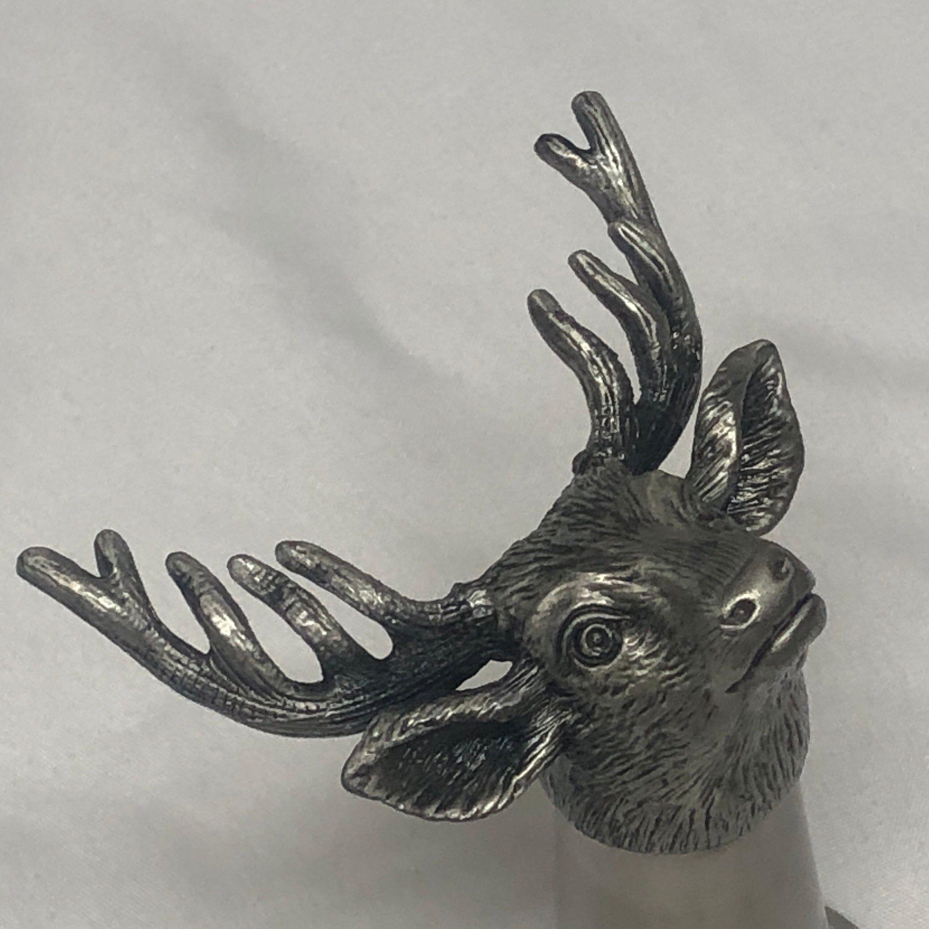 Jagermeister 10 Point Deer Stag Buck Head Pewter Stirrup Cup - Etsy